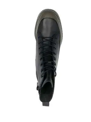 Camper Pix Two-tone Leather Ankle Boots - Black