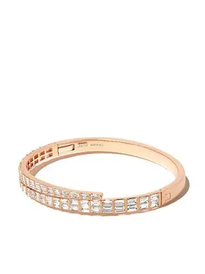 ANITA KO 18kt Rose Gold Diamond Coil Bracelet - Pink