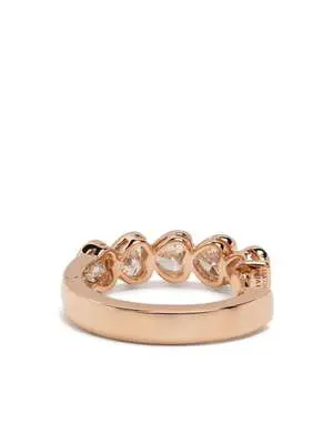 ANITA KO 18kt Rose Diamond Heart Earrings - Gold