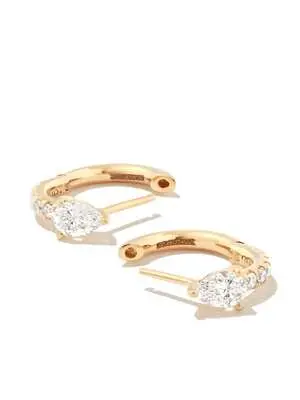 ANITA KO 18kt Yellow Diamond Hoop Earrings - Gold