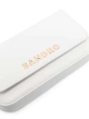 Sandro Logo-detail Leather Shoulder Bag