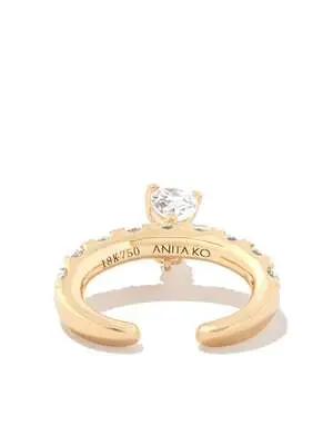 ANITA KO 18kt Yellow Daphne Diamond Ear Cuff