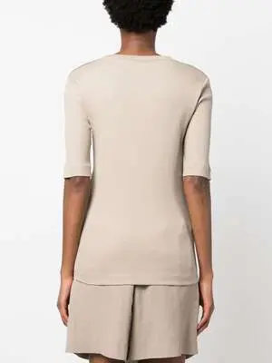 Brunello Cucinelli Ribbed V-neck T-shirt