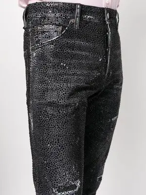 Dsquared2 Crystal-embellished Straight-leg Jeans