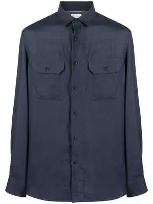 Brunello Cucinelli Long-sleeve Button-up Shirt - Blue