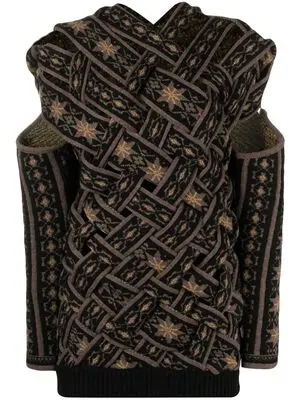 Y/project Pattern-intarsia Knit Cut-out Jumper
