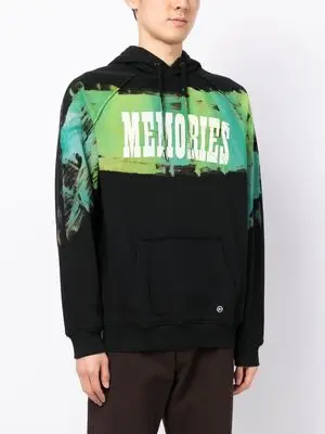 STAIN SHADE X Hiroshi Fujiwara Slogan-print Hoodie