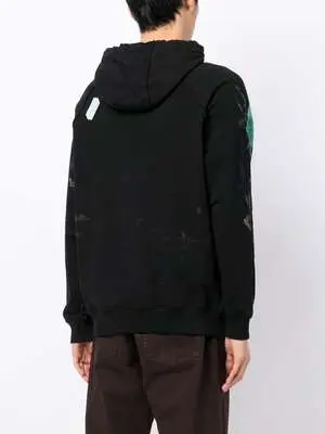 STAIN SHADE X Hiroshi Fujiwara Slogan-print Hoodie