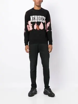 STAIN SHADE X Hiroshi Fujiwara Glitter-detail Sweatshirt - Black