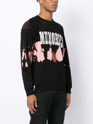 STAIN SHADE X Hiroshi Fujiwara Glitter-detail Sweatshirt - Black