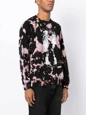 STAIN SHADE X Hiroshi Fujiwara Skeleton-print Sweatshirt - Black
