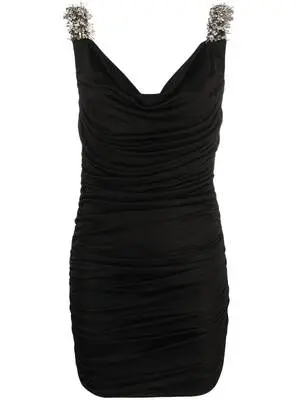 Pinko Isola Embellished Gathered Mini Dress