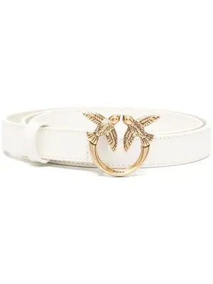 Pinko Love Bird Buckle Belt - White