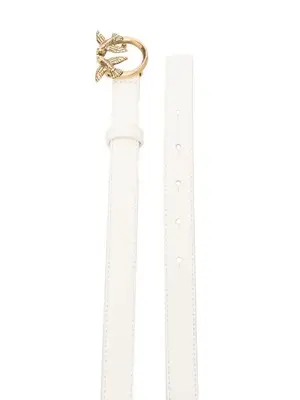 Pinko Love Birds Buckle Belt - White