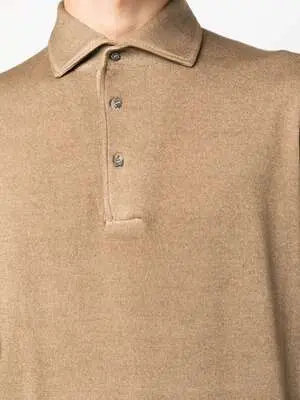 LARDINI Long-sleeve Polo Shirt - Neutrals