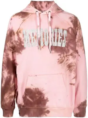 STAIN SHADE X Hiroshi Fujiwara Tie-dye Print Hoodie - Pink