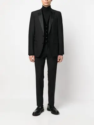 Tagliatore Single-breasted Panelled Waistcoat - Black