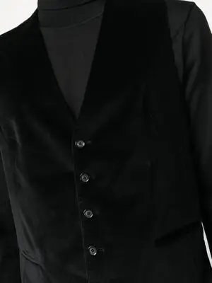 Tagliatore Single-breasted Panelled Waistcoat - Black