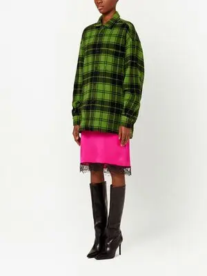 Ami Logo-print Plaid Shirt