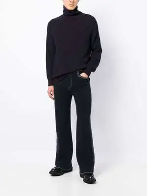 BARRIE High-rise Wide-leg Trousers - Blue