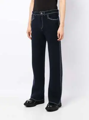 BARRIE High-rise Wide-leg Trousers - Blue