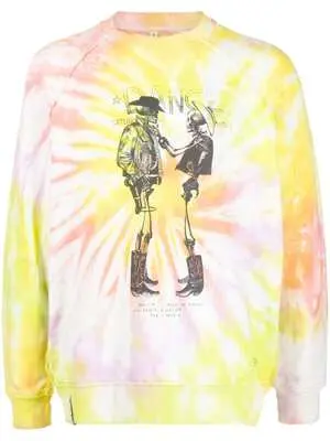 STAIN SHADE X Hiroshi Fujiwara Tie-dye Print Sweatshirt - Pink