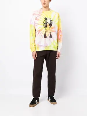 STAIN SHADE X Hiroshi Fujiwara Tie-dye Print Sweatshirt - Pink