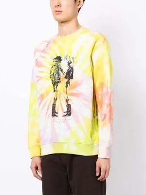 STAIN SHADE X Hiroshi Fujiwara Tie-dye Print Sweatshirt - Pink
