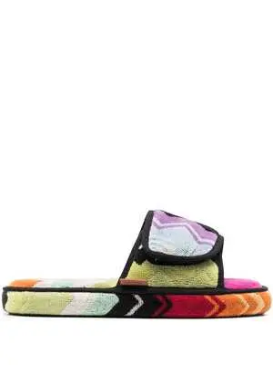 Missoni Striped Touch-strap Slippers