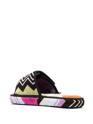 Missoni Striped Touch-strap Slippers