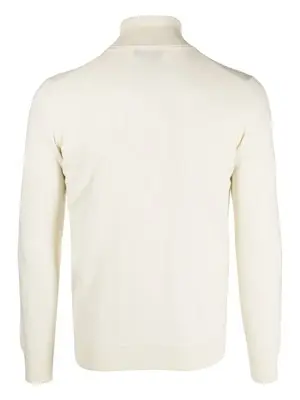 DELL'OGLIO Roll-neck Knit Jumper - White