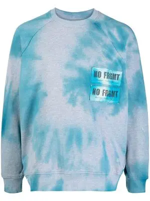 STAIN SHADE X Hiroshi Fujiwara Tie-dye Effect Sweatshirt - Blue