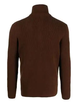 DELL'OGLIO Front Zip-fastening Knit Cardigan