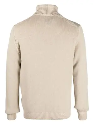 DELL'OGLIO Roll-neck Knit Jumper - Neutrals