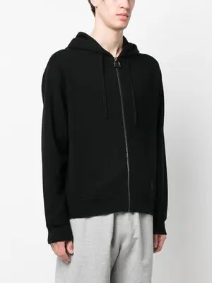 WOOYOUNGMI Jersey-knit Drawstring Zipped Hoodie