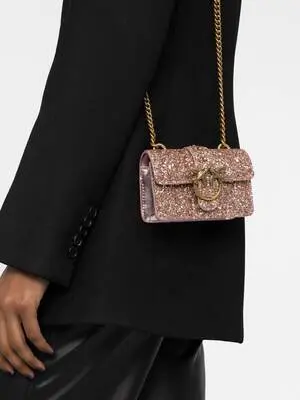Pinko O Mini Love Glitter Bag