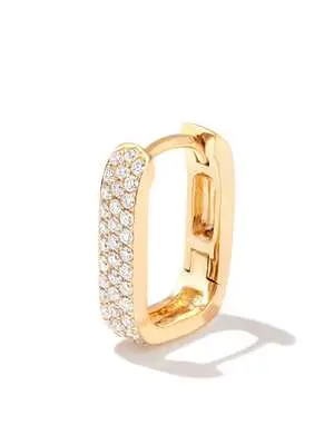 Jacquie Aiche 14kt Yellow Diamond Hoop Earring - Gold