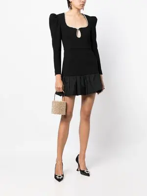 Rebecca Vallance Embellished Square Neck Mini Dress