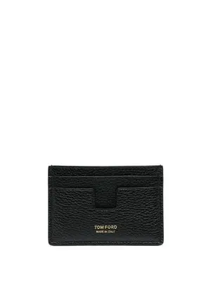 TOM FORD Logo-print Leather Card Holder - Black