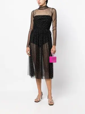 Rebecca Vallance Alyssa Sheer Midi Dress