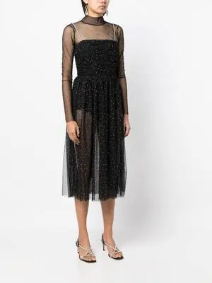 Rebecca Vallance Alyssa Sheer Midi Dress
