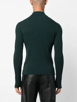 COURREGES Ribbed-knit Jumper - Green