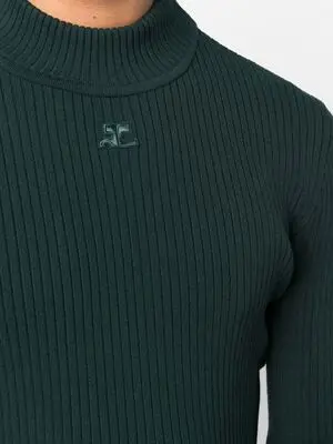 COURREGES Ribbed-knit Jumper - Green