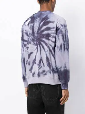 STAIN SHADE X Hiroshi Fujiwara Tie-dye Print Sweatshirt - Blue