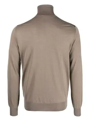 DELL'OGLIO Roll-neck Knit Jumper - Neutrals