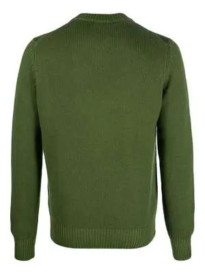 DELL'OGLIO Round-neck Knit Jumper - Green