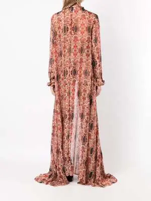 AMIR SLAMA Floral-print Silk Dress