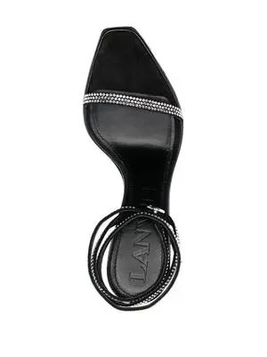 LANVIN Crystal-embellished Stiletto Sandals