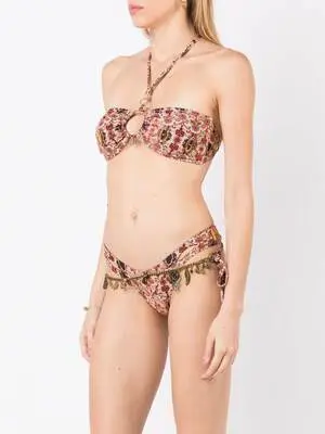 AMIR SLAMA Charm-detail Halterneck Bikini