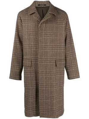 Tagliatore Checked Single-breasted Coat
